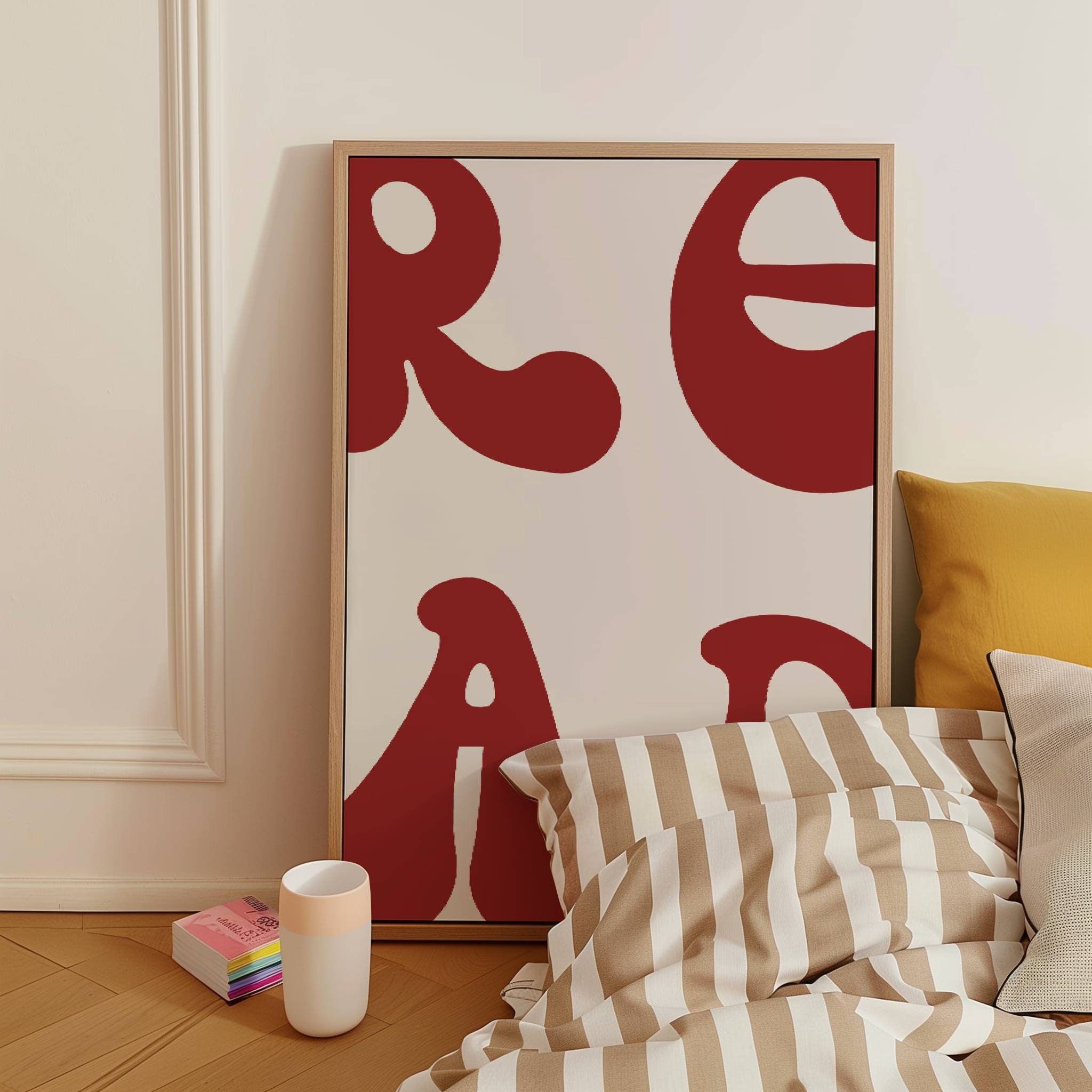 Read Poster Classroom Decor Library Decor Reading Corner Wall Art Retro ...