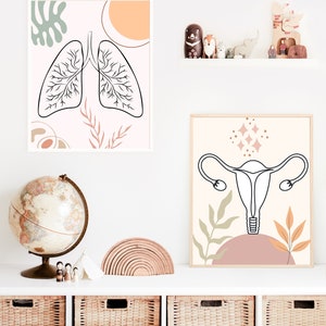 Science Wall Prints, Human Anatomy Paintings, Boho Watercolor Print ...