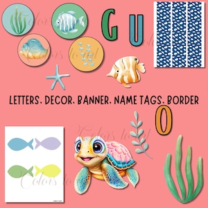 Summer Bulletin Board Kit Ocean Bulletin Board Kit Under the Water ...