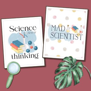 Science Classroom Poster Set Home School Decor Classroom Decor High ...