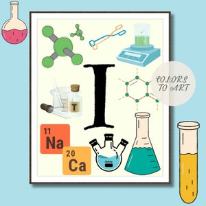 Chemistry Printable Science Printable Laboratory Art Middle School ...
