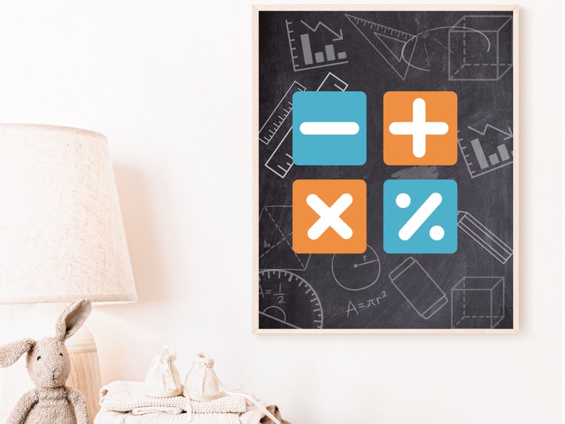 Math Posters set of 8 Printable Math Classroom Mathematics - Etsy