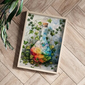 Scientist Gift Science Poster Chemistry Art Watercolor Science Wall Art ...