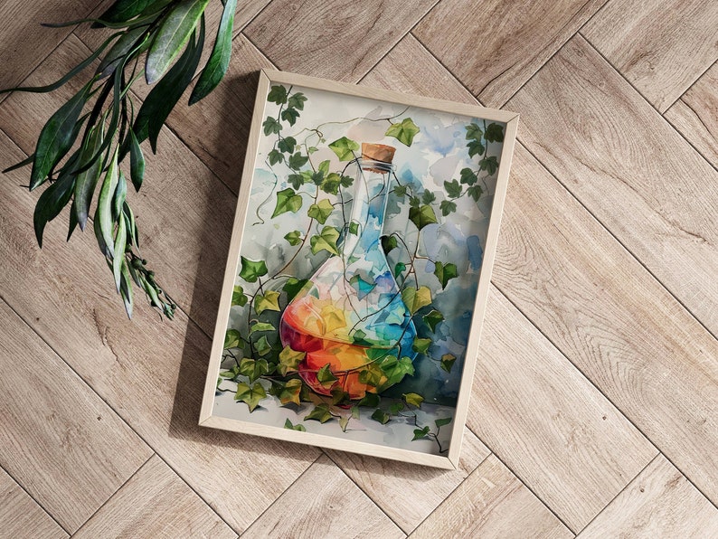 Scientist Gift Science Poster Chemistry Art Watercolor Science Wall Art ...