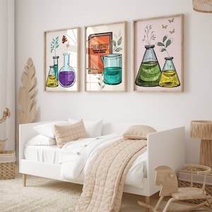 Science Class Decor Chemistry Classroom Wall Prints Laboratory Wall Art ...