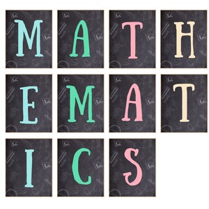 Math Classroom Decor Bundle, Math Posters Printable, Math Classroom ...