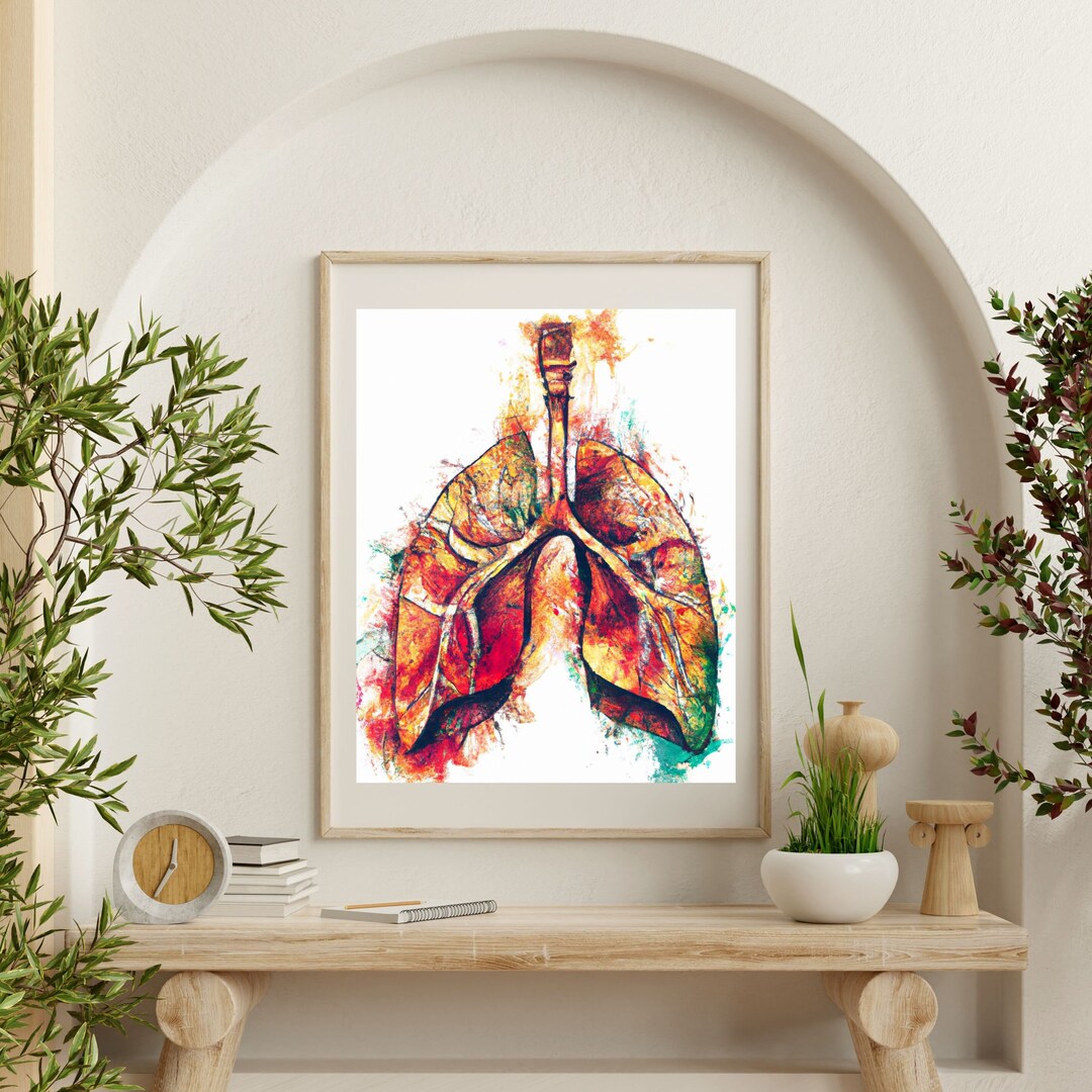 Lungs Anatomy Print, Science Poster, Respiratory Therapy Gift ...