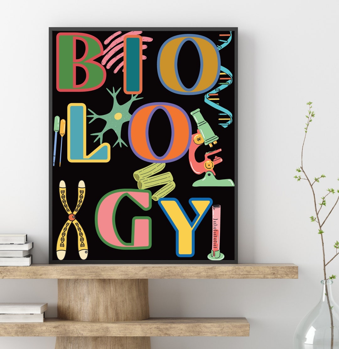 Biology Wall Art, Biology Classroom Decor, Biology Lab Decor, Biology ...