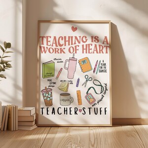 Teacher Wall Art Office Room Decor Teacher Gift Teacher Desk Decor ...