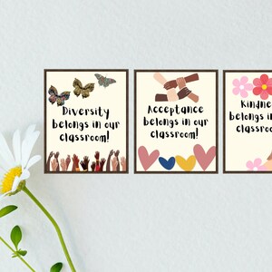 Classroom Posters Elementary, Classroom Decor, Boho Diverse Teacher ...