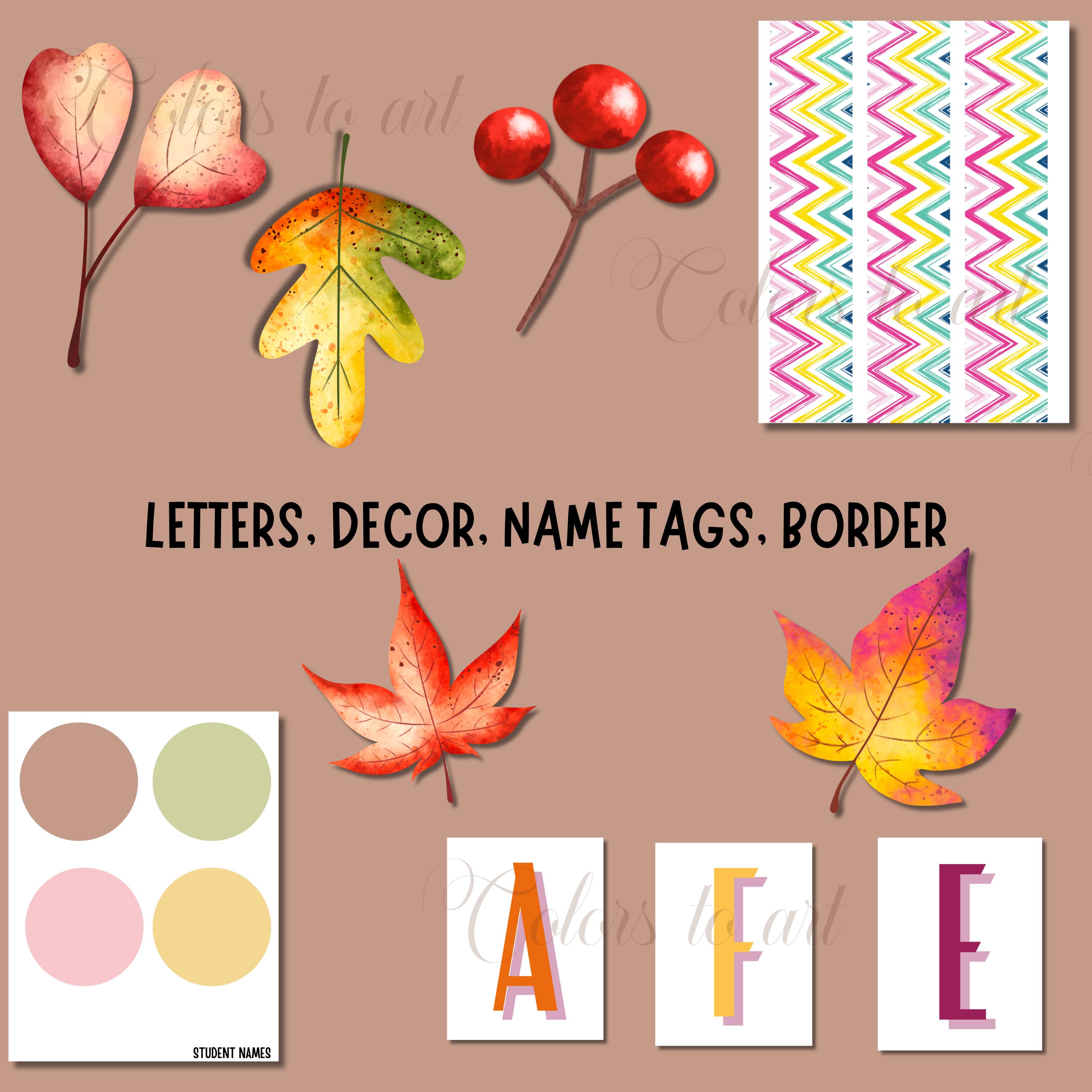 Fall Themed Bulletin Board Set Motivational Printable Bulletin Board ...