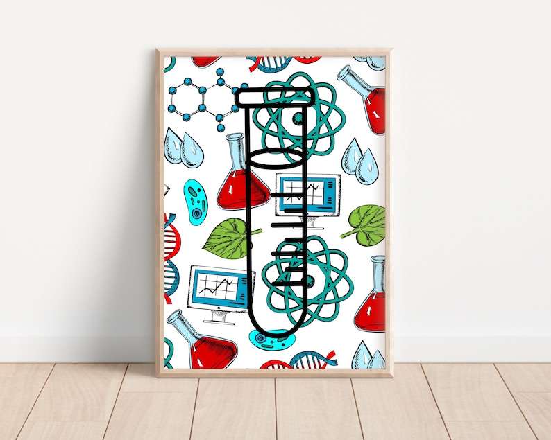 Science Wall Prints Classroom Wall Art Nursery Decor Set of - Etsy