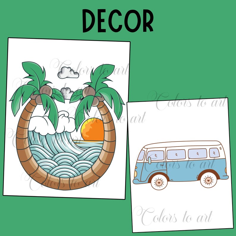 Retro Beach Summer Bulletin Board Kit, Classroom Decor (digital ...