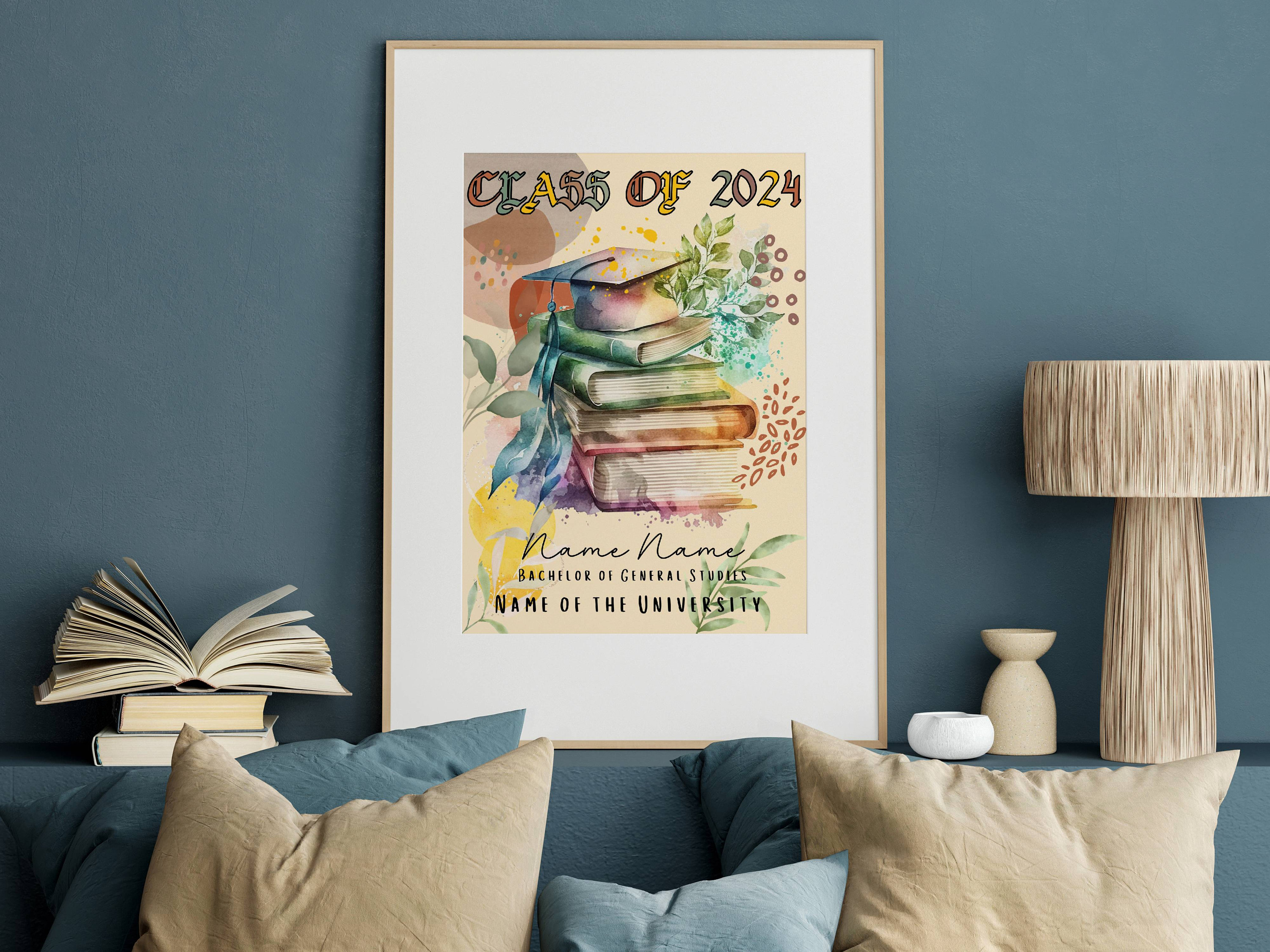 Custom Graduation Print Phd Graduate Gift Office Decor Personalized ...