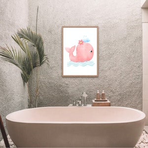 Girl Bathroom Wall Art, Kids Bathroom Art, Kids Bathroom Decoration ...