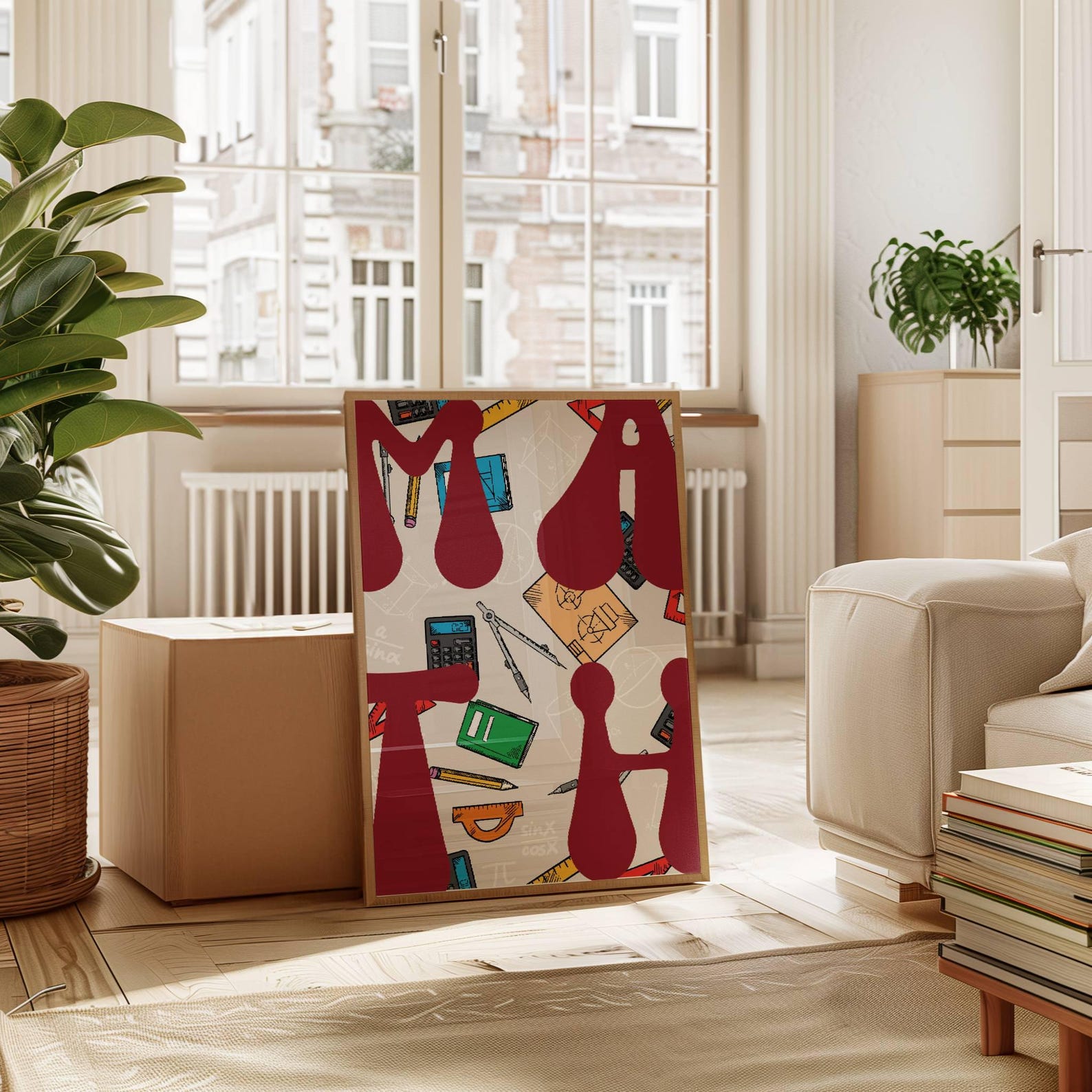 Math Poster Classroom Decor Math Decor Math Wall Art Retro Math Poster ...