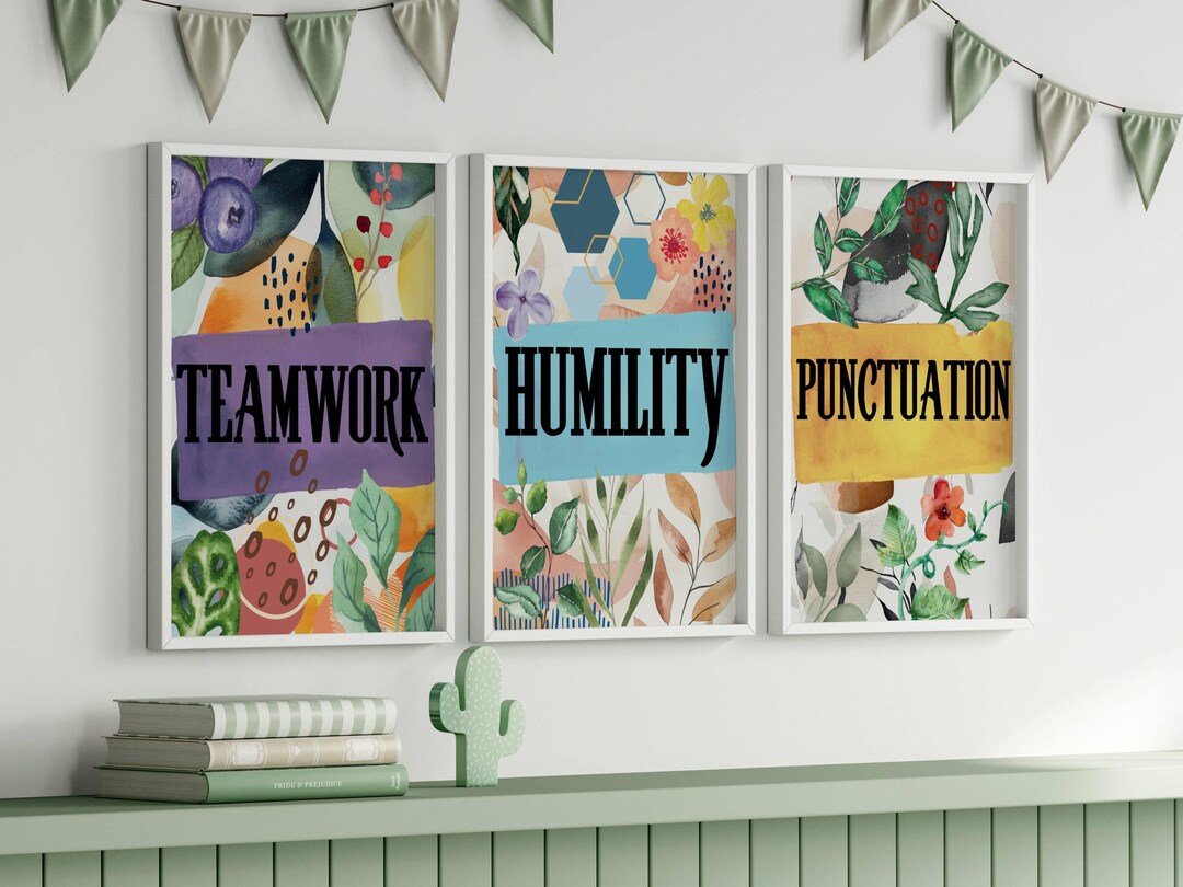 Classroom Poster Set of 3 Psychology Art Therapy Office Decor Home ...