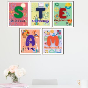 STEAM Classroom Posters, Boho Educational Prints (digital Download) - Etsy
