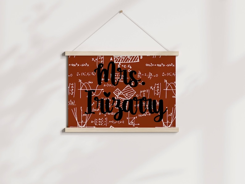 Personalized Math TEACHER SIGN Custom Math Teacher Door Sign Math ...