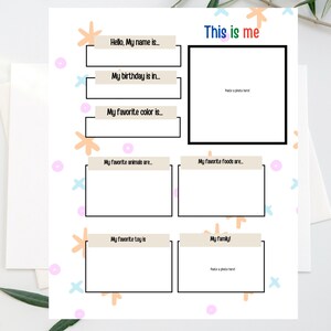 My Family, Preschool Activity, Homeschool Printable, Gift for Kid ...