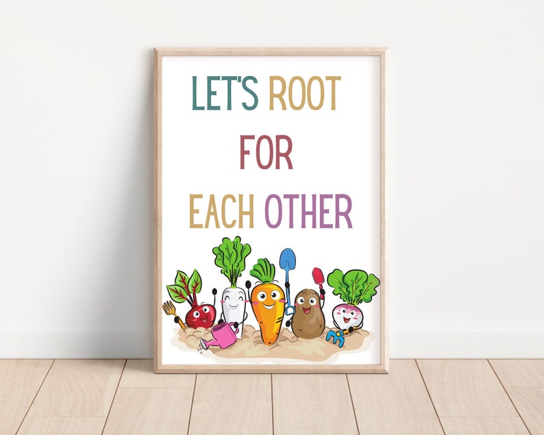 Let's Root for Each Other Classroom Decor Digital Print - Etsy