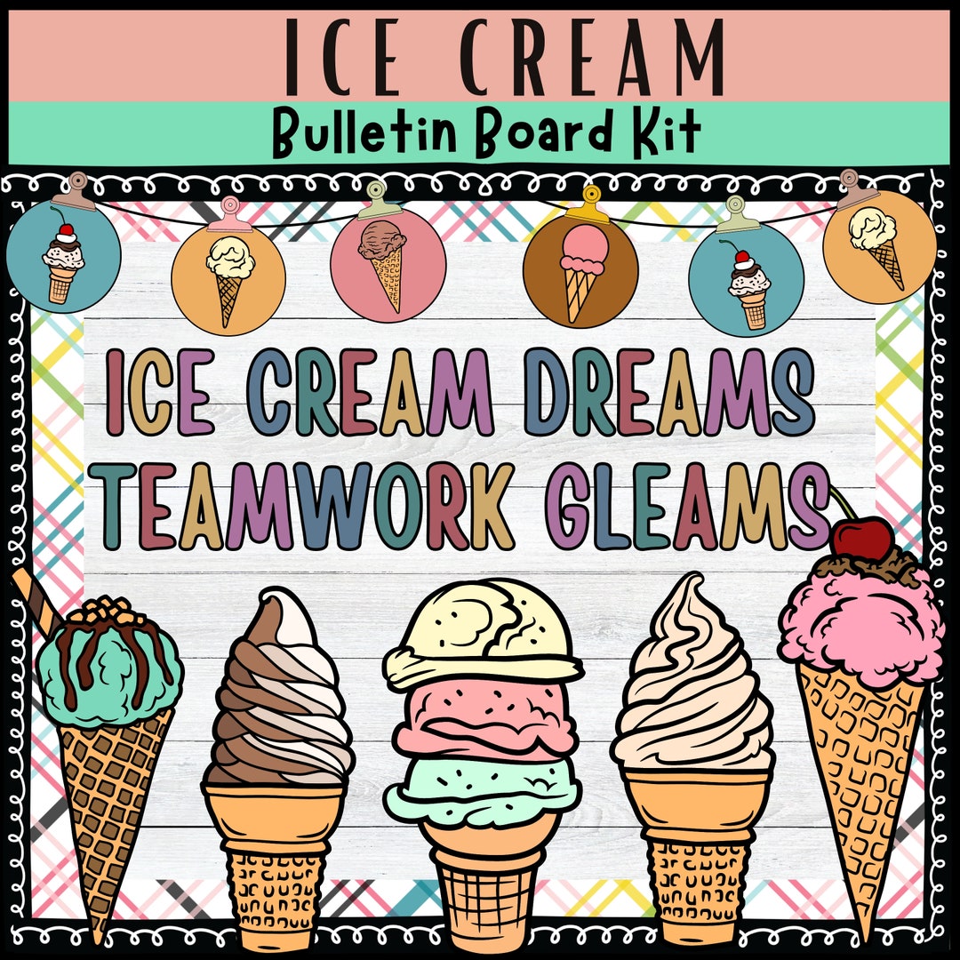 Sweet Summer Bulletin Board, Ice Cream Bulletin Board, Digital Download ...