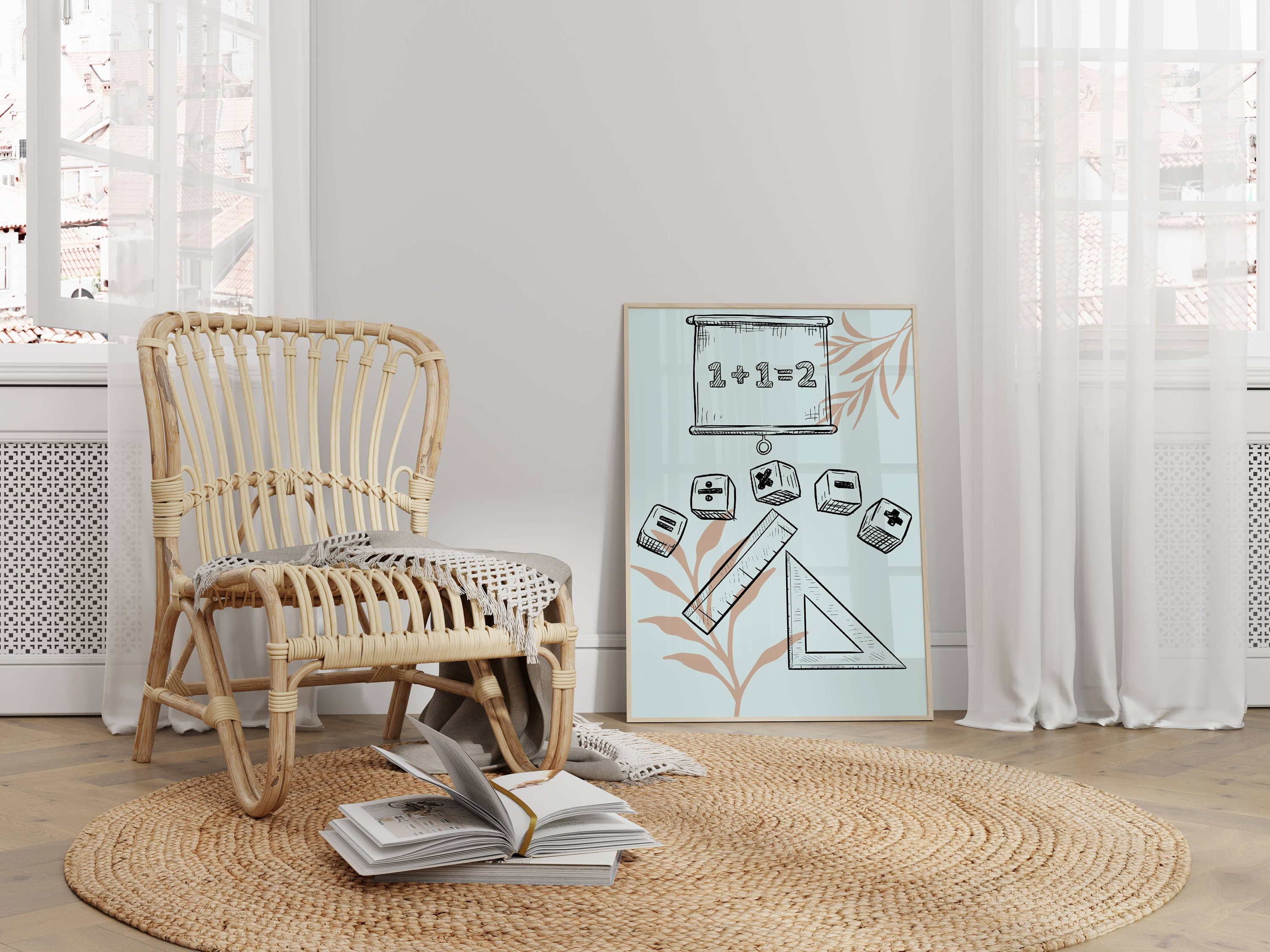 Math Printable Posters Math Bulletin Board Kit Math Boho Wall Art Set ...