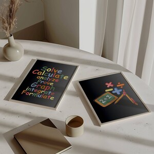 Math Classroom Poster Set of 3 Math Decor Math Theme Nursery Decor Math ...