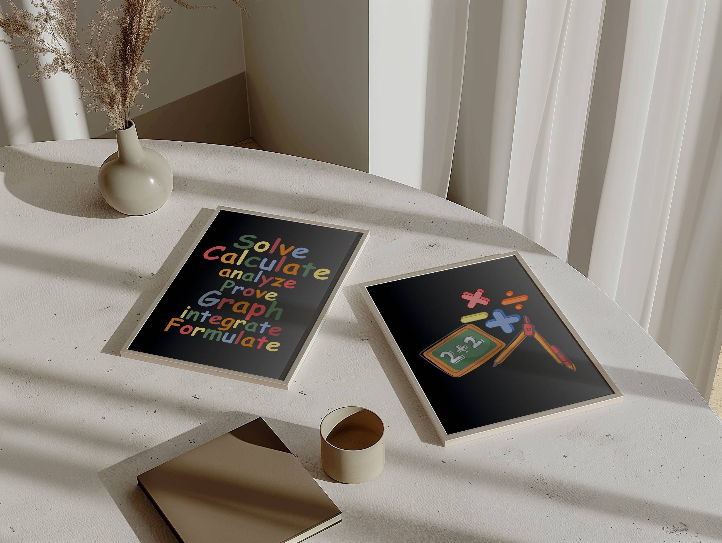 Math Classroom Poster Set of 3 Math Decor Math Theme Nursery Decor Math ...