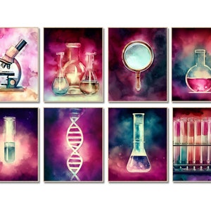 Science Classroom Decor, Science Posters, Nursery Decor, Set of Biology ...