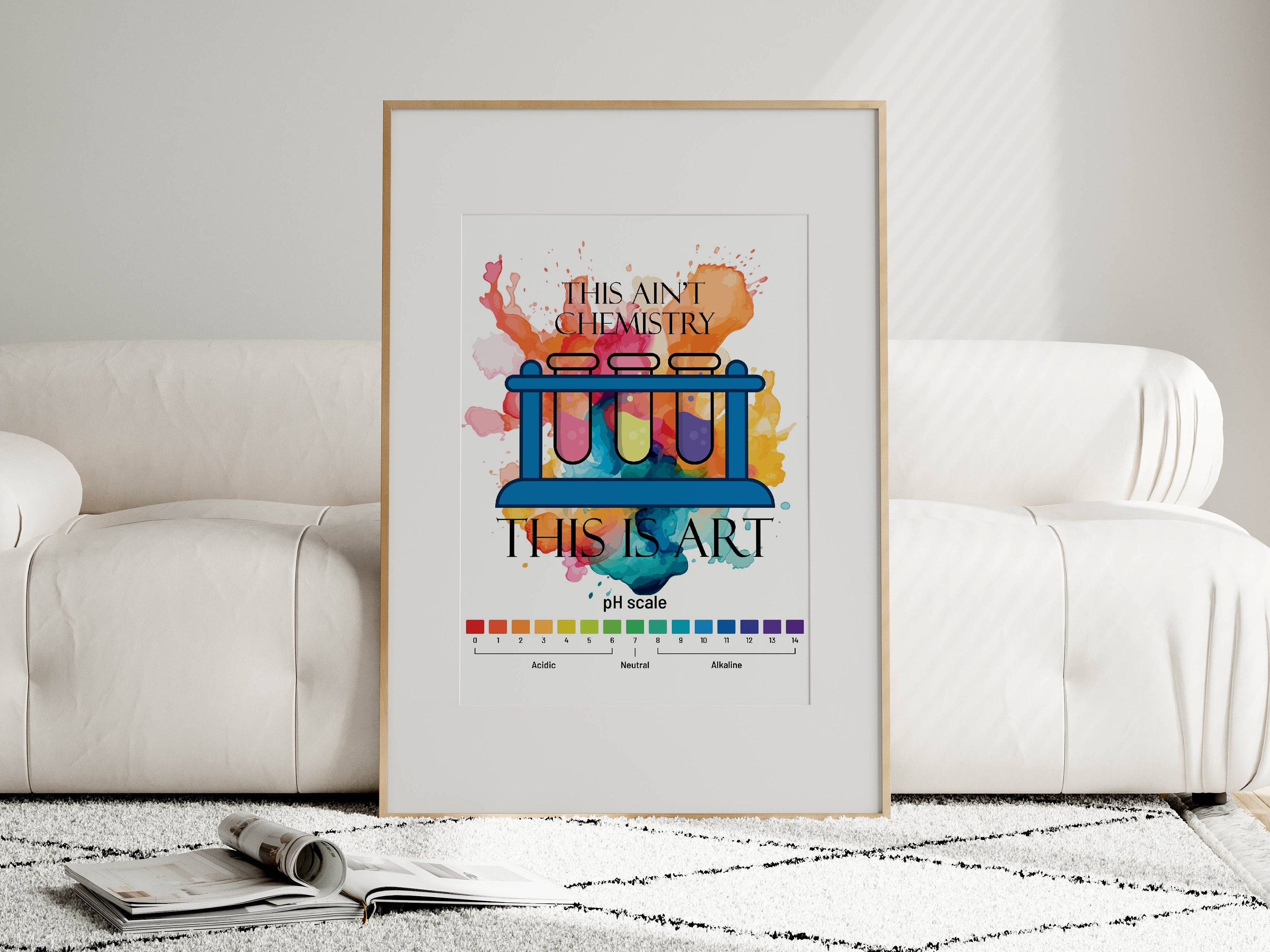 Ph Scale Chart Print Chemistry Classroom Decor Science Poster Acid ...