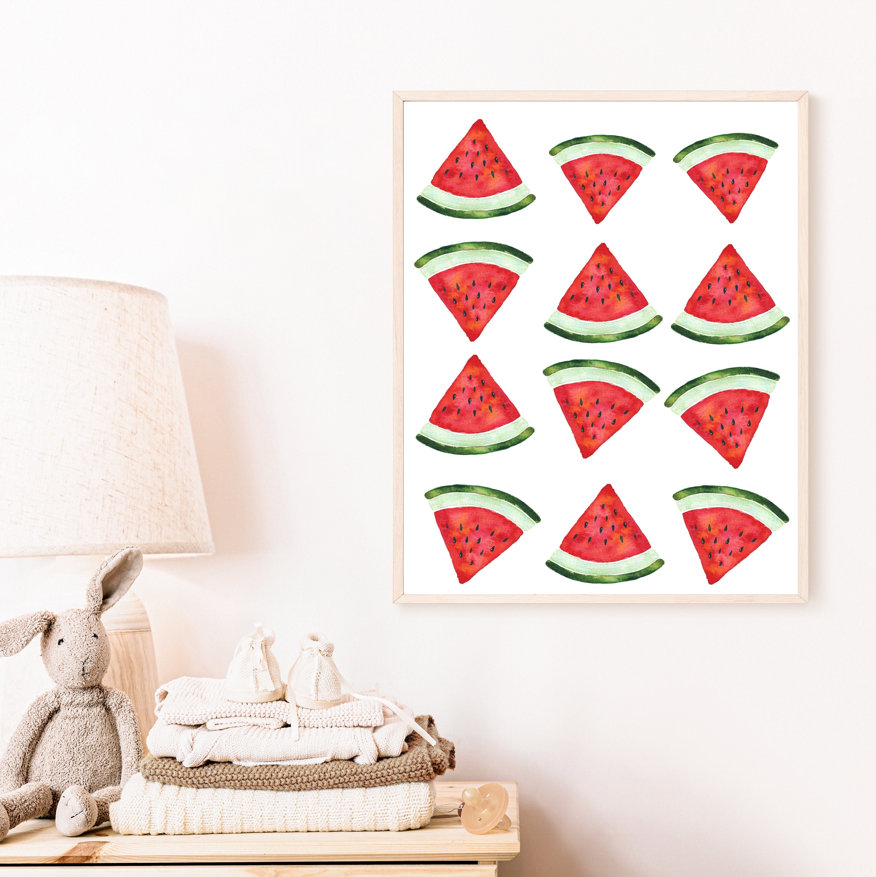 Watermelon Wall Print, Summer Printable, Watermelon Wall Decor, Fruit ...