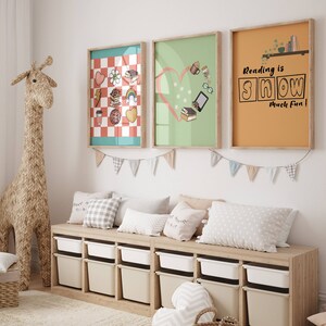 Reading Classroom Posters Reading Bulletin Board Kit Library Wall Art ...