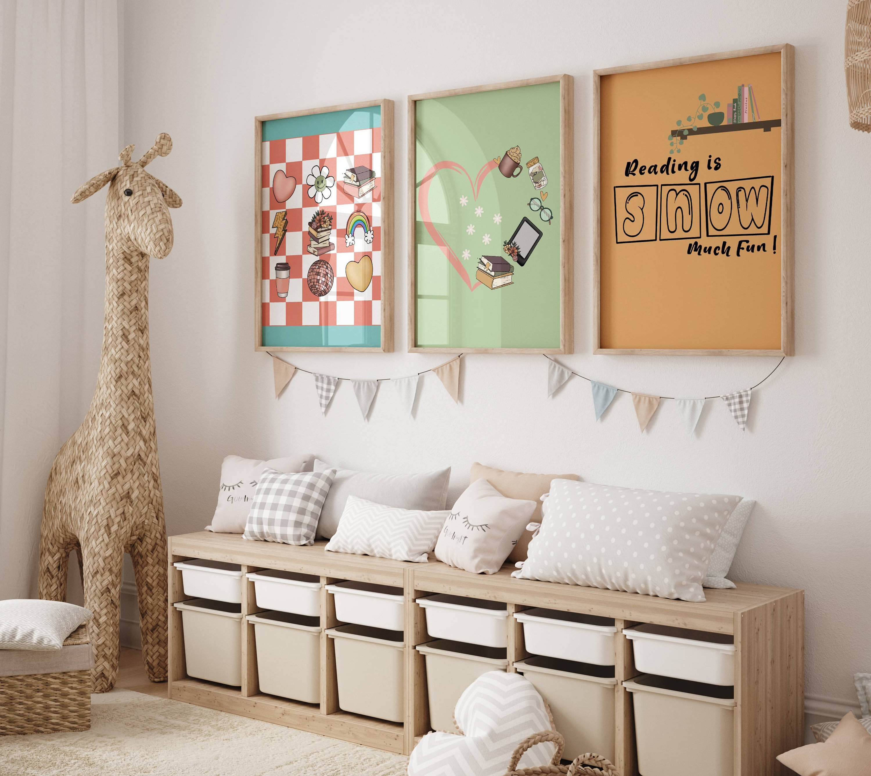 Reading Classroom Posters Reading Bulletin Board Kit Library Wall Art ...