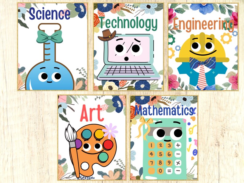STEAM & STEM Posters for Science Technology Engineering - Etsy