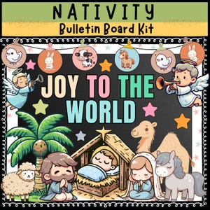 Nativity Bulletin Board Kit Christmas Bulletin Board Christian ...