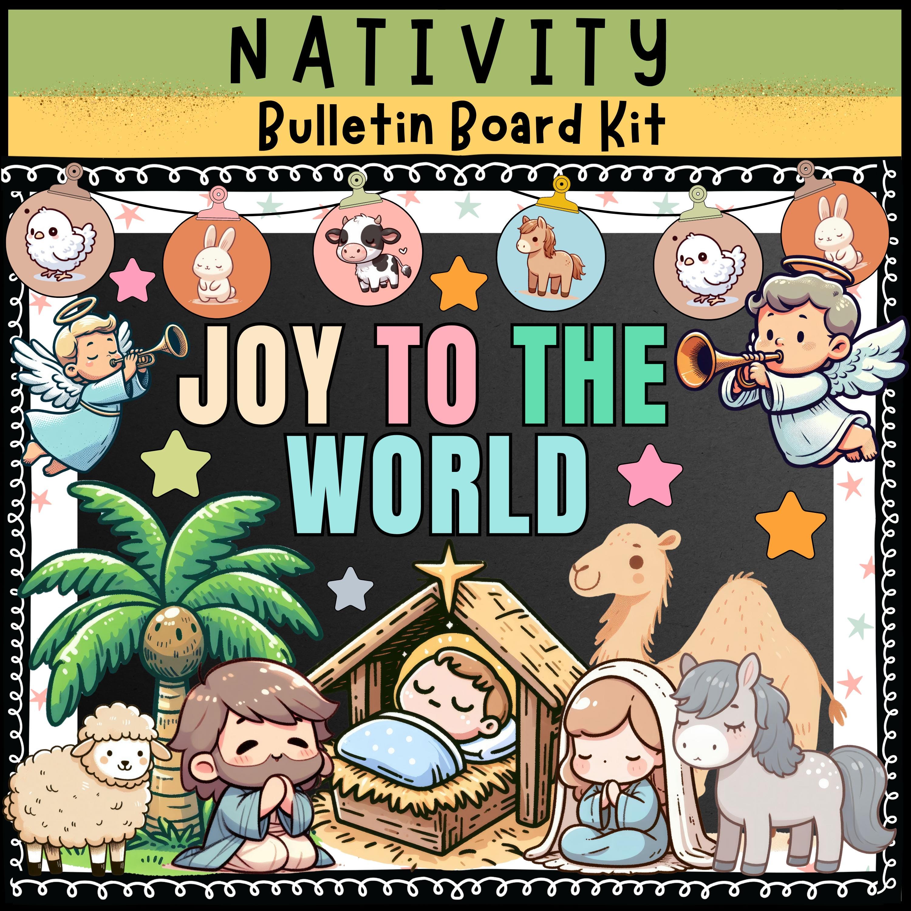Nativity Bulletin Board Kit Christmas Bulletin Board Christian ...