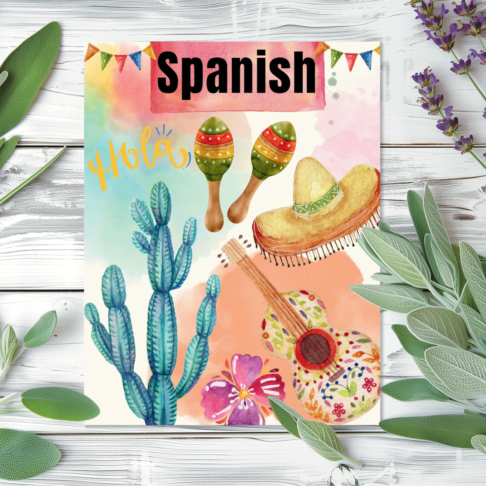 Spanish Subject Binder Cover Printable Back to School Teacher Binder ...