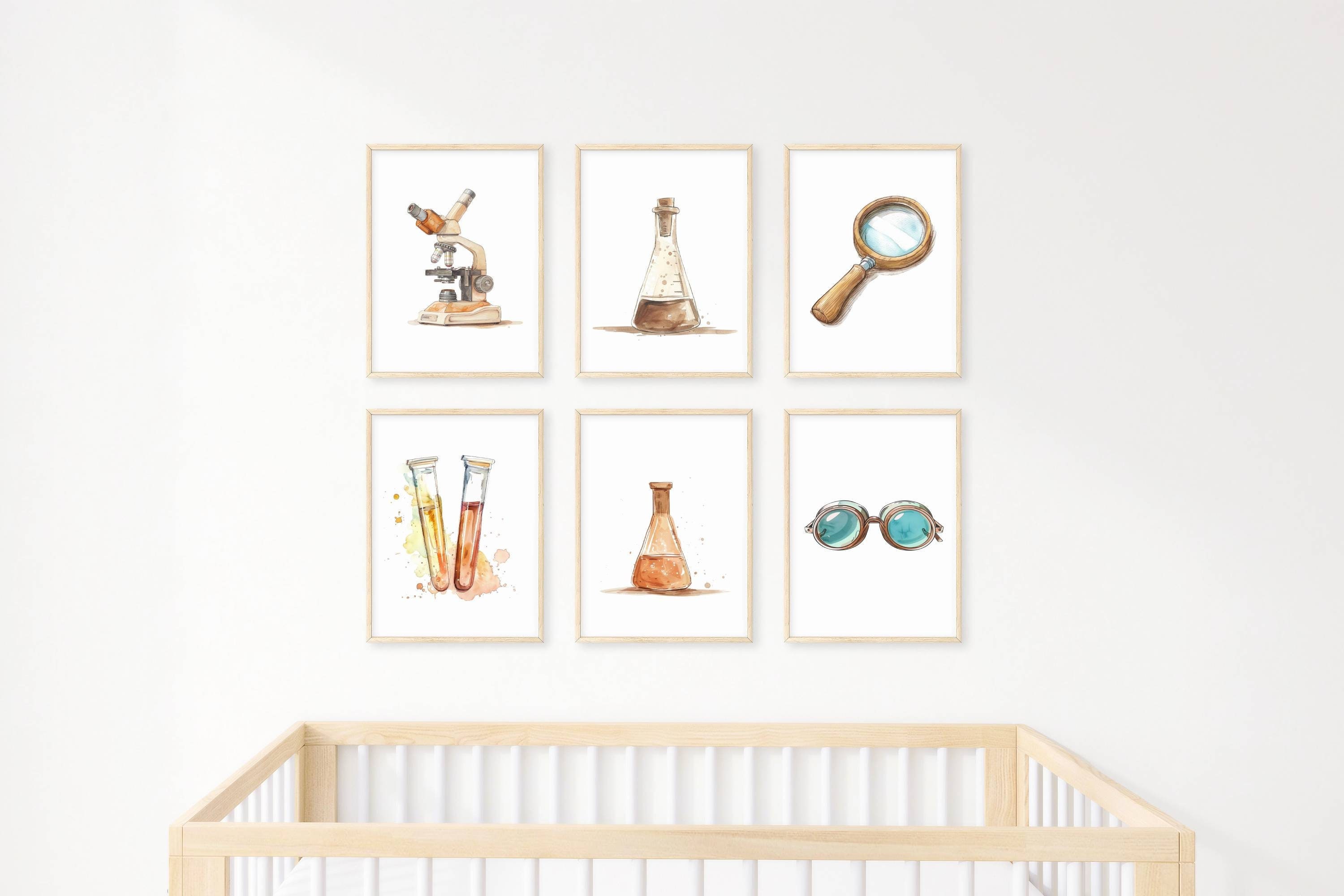 Science Nursery Prints Science Theme Kids Room Posters Unisex Nursery ...