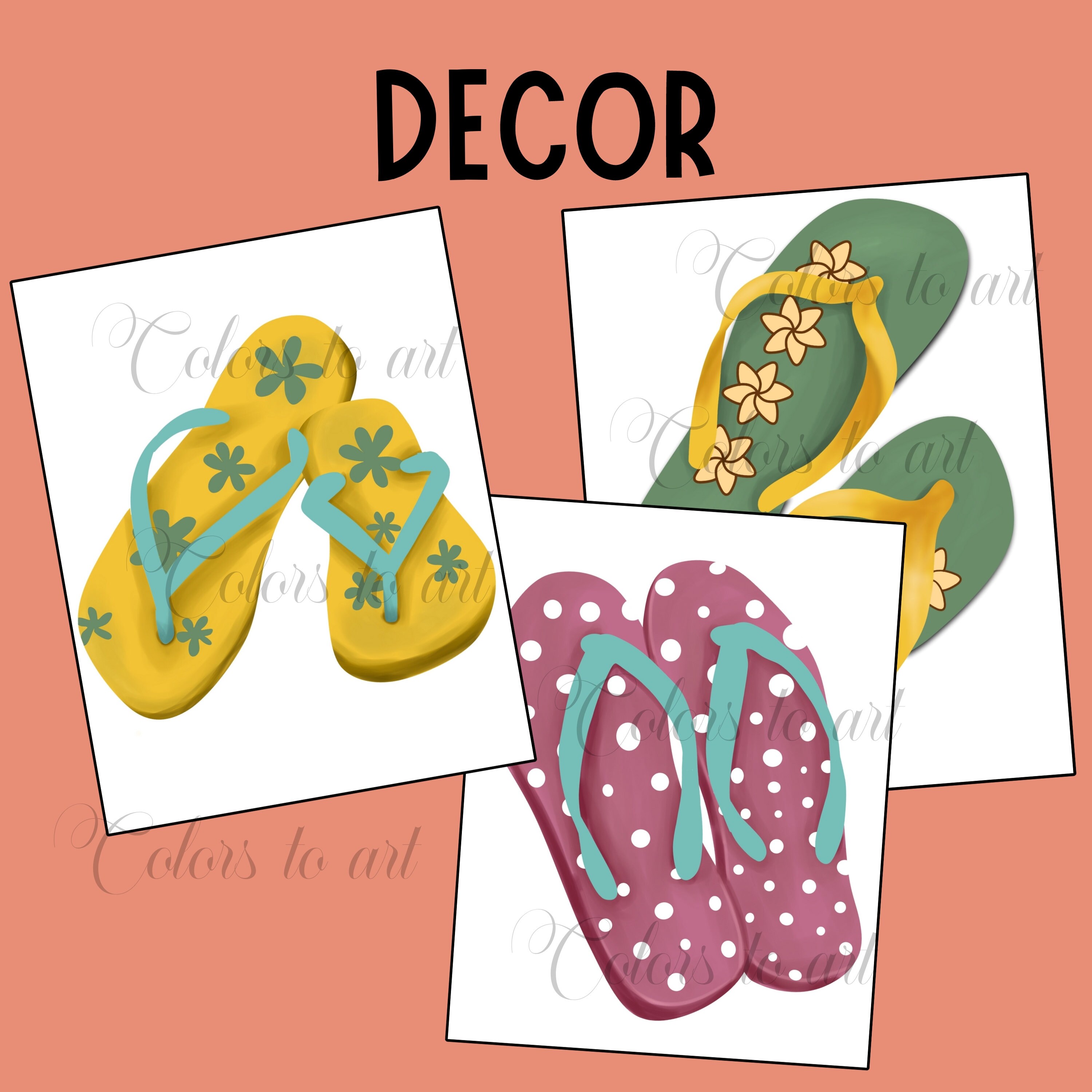 Summer Bulletin Board Kit Flip Flop Bulletin Board Summer Decor End of ...