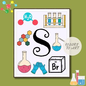 Chemistry Printable Science Printable Laboratory Art Middle School ...