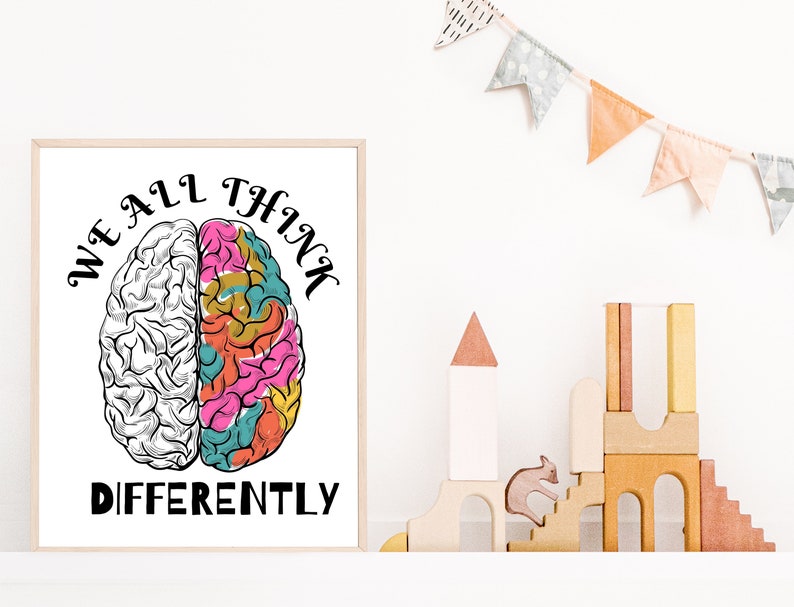 Neurodiversity Wall Art Brain Art Neurodiversity Office Decor - Etsy