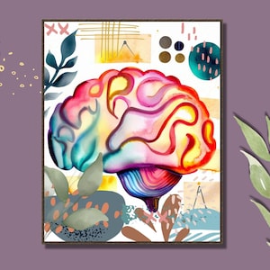 Science Wall Prints, Boho Watercolor Prints, Boho Classroom Wall Art ...