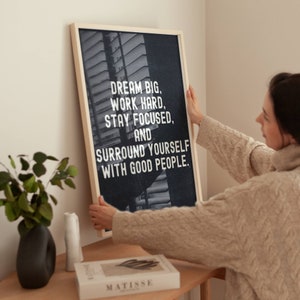 Motivational Wall Art Set of 6 Positive Quotes Wall Decor Classroom ...