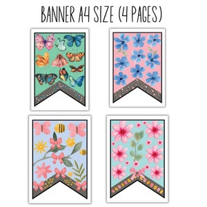 Spring Bulletin Board Kit Watercolor Spring Theme Classroom Decor Easy ...