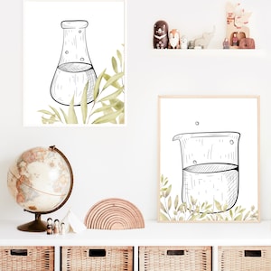 Science Poster Set Science Wall Art Stem Classroom Decorations Science ...