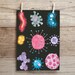 Microbe Collection Bacteria Virus Wall Art Laboratory Art Science Art ...