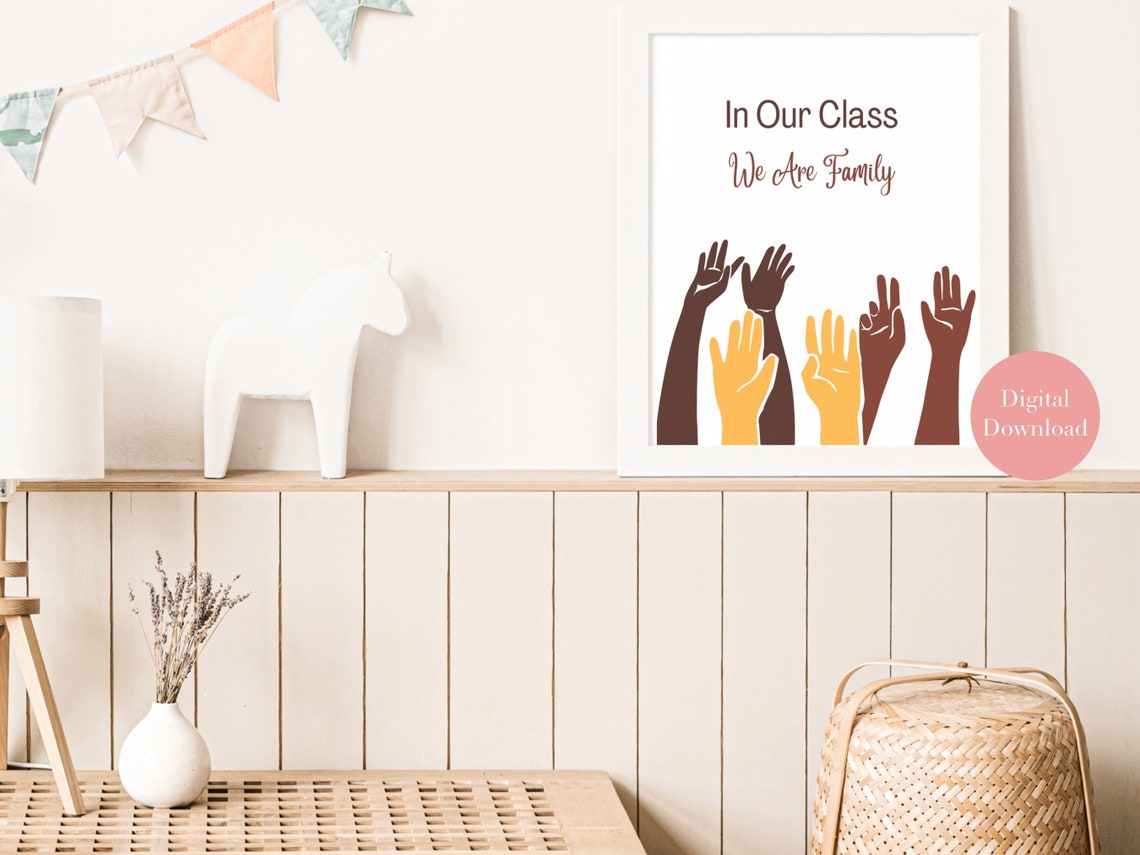 In Our Class We Are Family Classroom Print Printable Art - Etsy