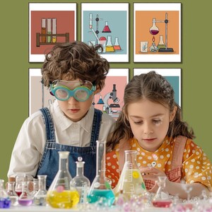 Science Class Gallery Wall Set of 6 Chemistry Lab Decor High School ...