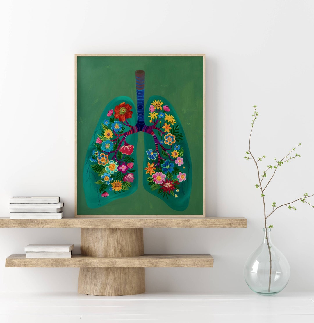 Lungs Wall Art Medical Poster Human Anatomy Print Respiratory Therapy ...